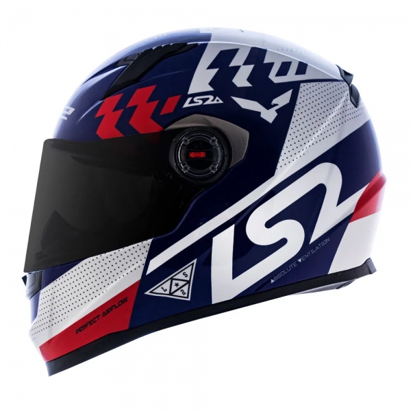 Capacete Ls2 Fechado Classic Podium Azul - Planeta Duas Rodas