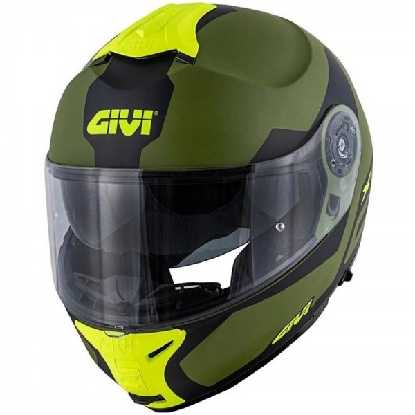 Capacete Givi Articulado Com Óculos Solar Interno X21 Spirit - Verde ...